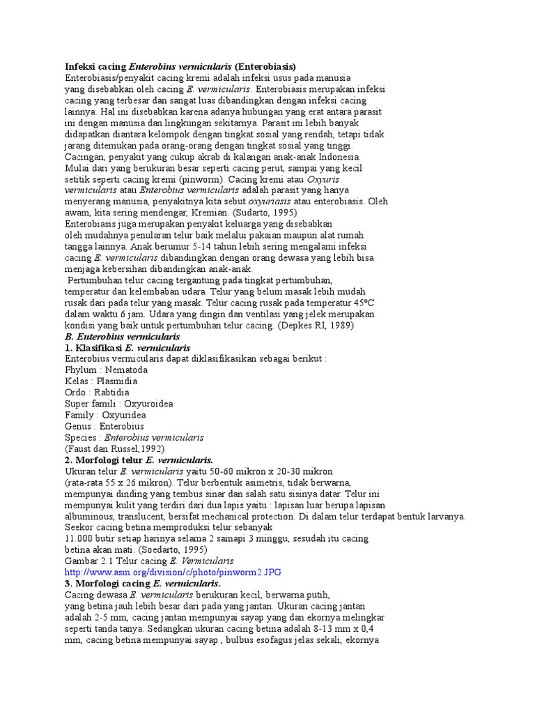 Cacing Kremi | PDF | Sains & Matematika