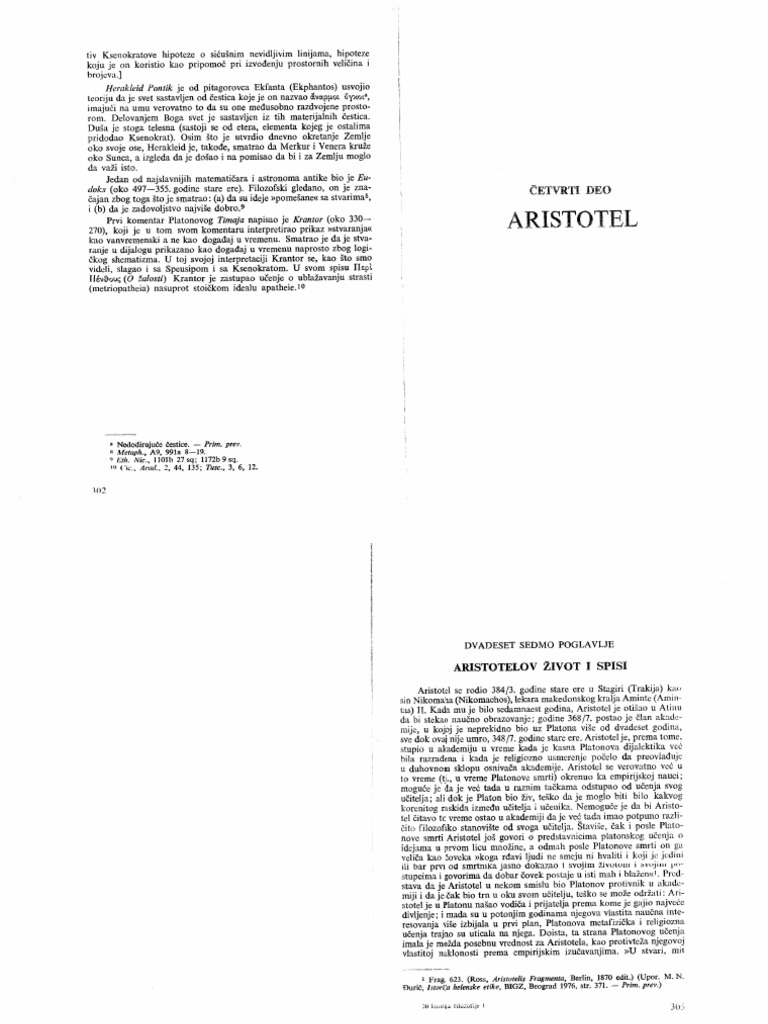 Kopelston - Aristotel | PDF