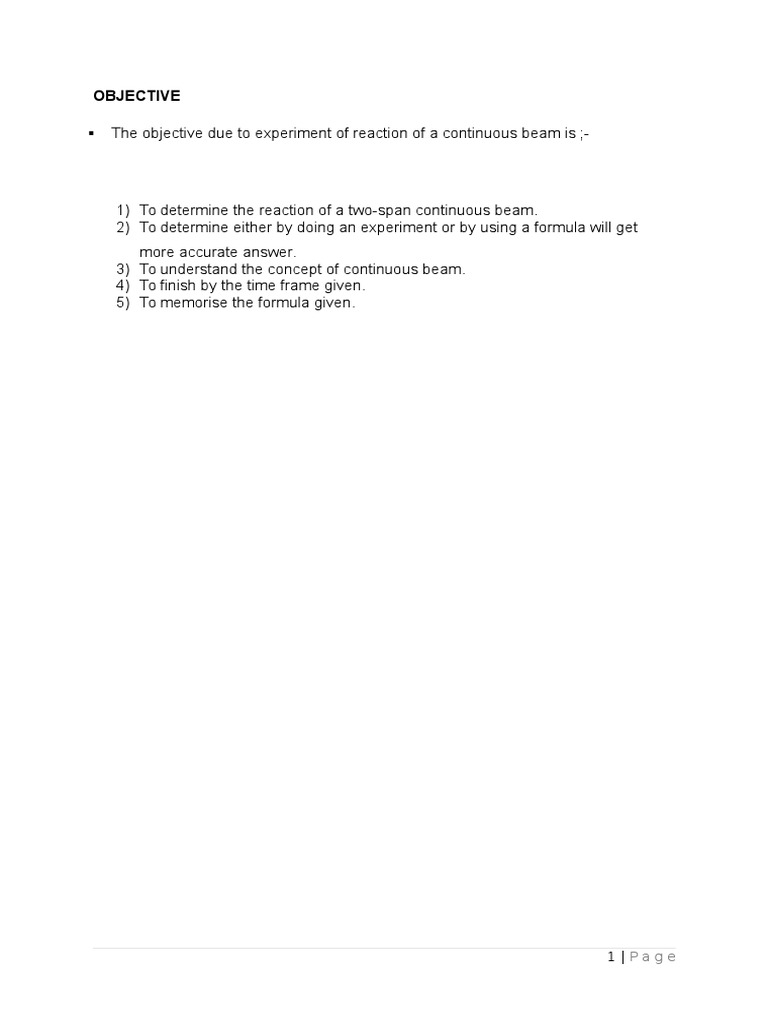 Experiment 4 - Structural Analysis 1 Lab Report | PDF | Beam (Structure ...
