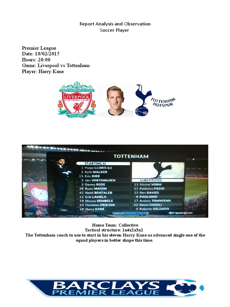 Report Analysis Player | PDF | Teams | Association Football