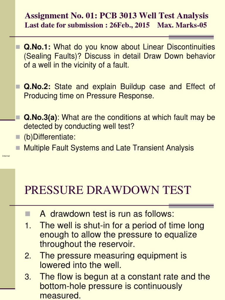 Pressure Drawdown Test | PDF | Petroleum Reservoir | Pressure
