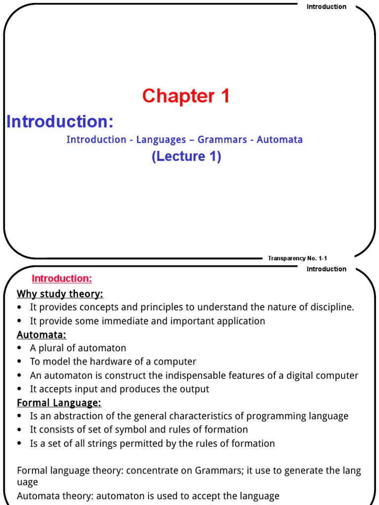 An Introduction to Formal Languages, Grammars, and Automata Theory | PDF | Automata Theory ...