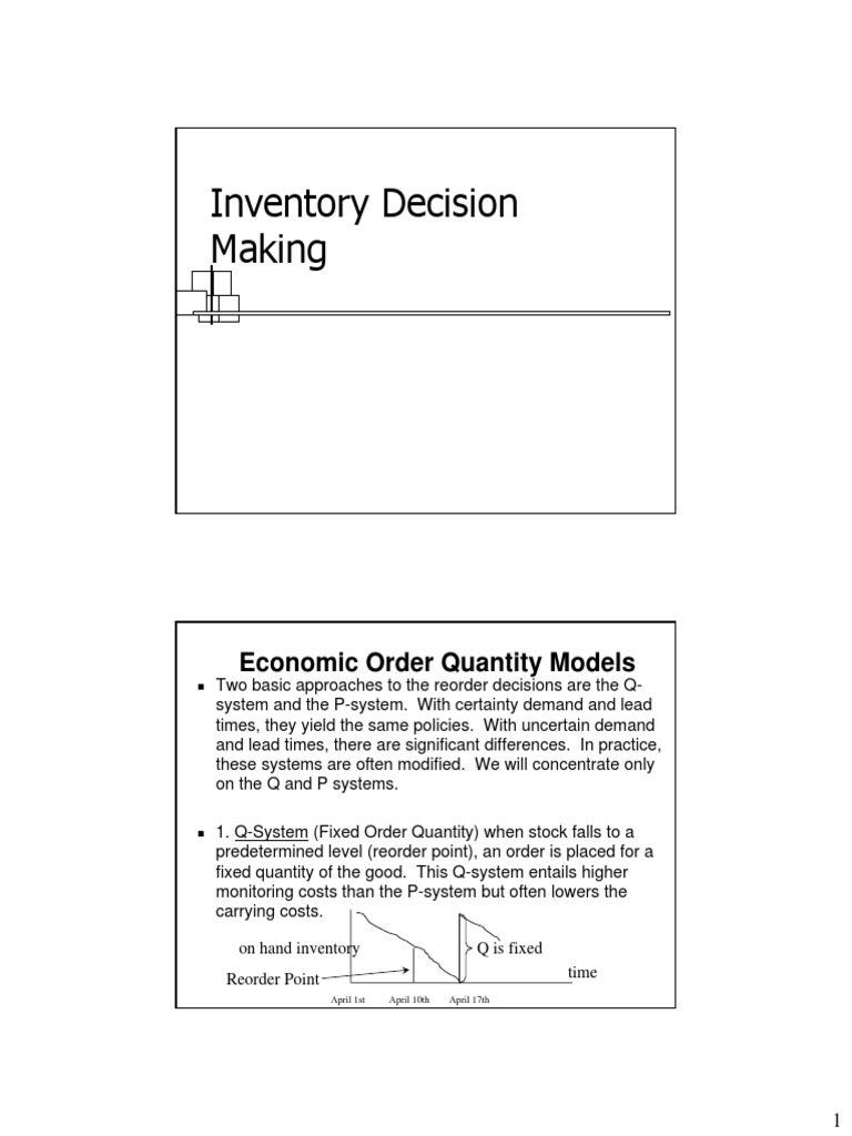 Inventory II | PDF | Inventory | Demand