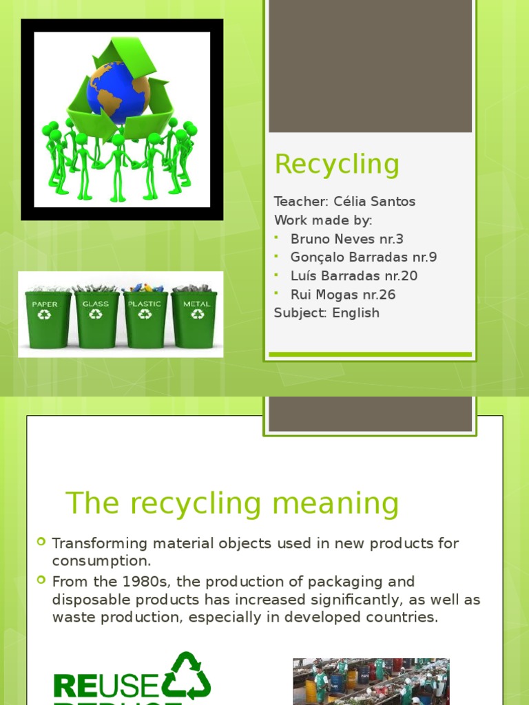 Recycling 1 | PDF | Recycling | Waste