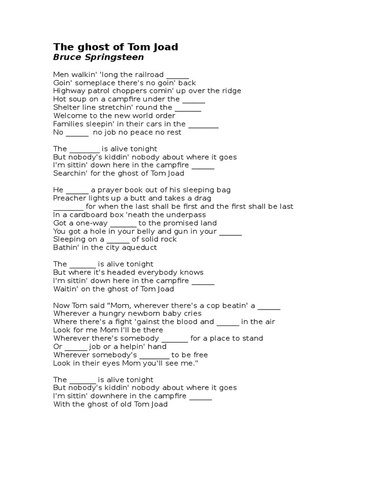 The Ghost of Tom Joad | PDF