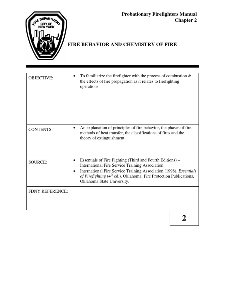 Probationary Firefighters Manual: of Firefighting (4 | PDF | Combustion ...