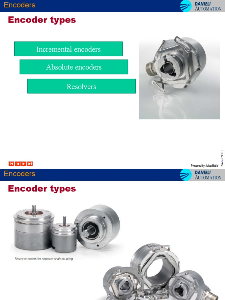 Encoder Types: Incremental Encoders Absolute Encoders Resolvers | PDF ...