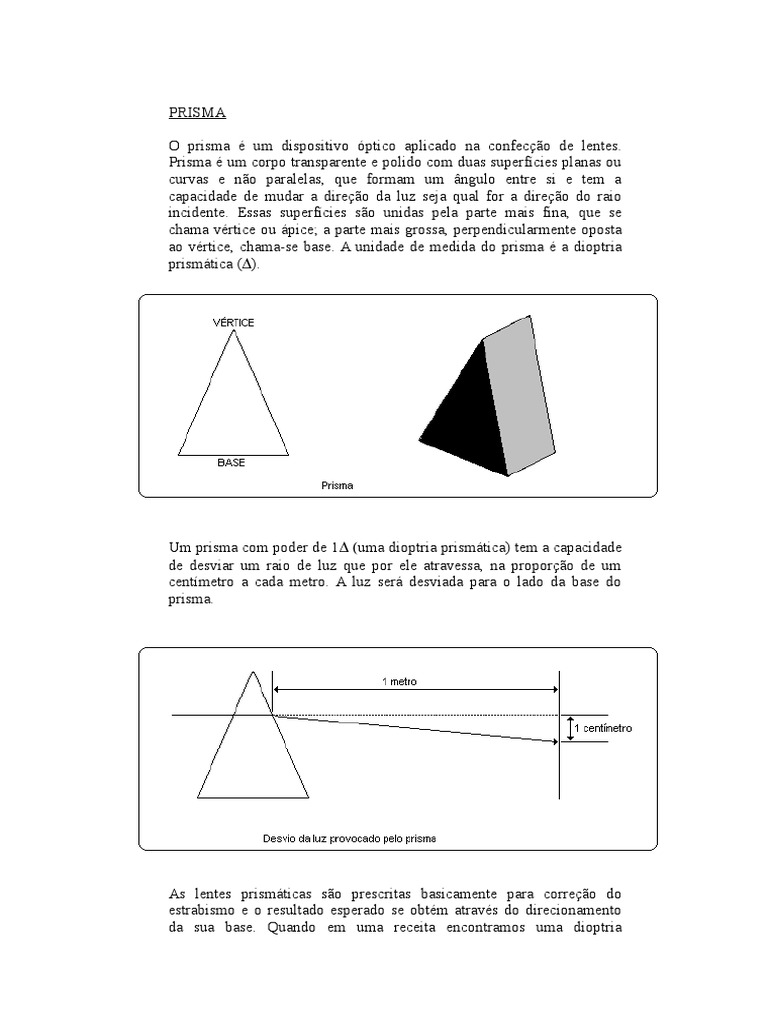 PRISMA | PDF | Lente (ótica) | Ótica