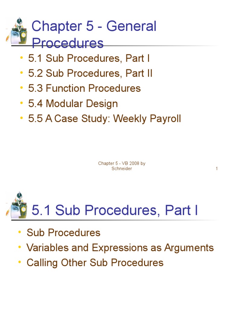 Chapter 5 - General Procedures | PDF | Parameter (Computer Programming) | Subroutine