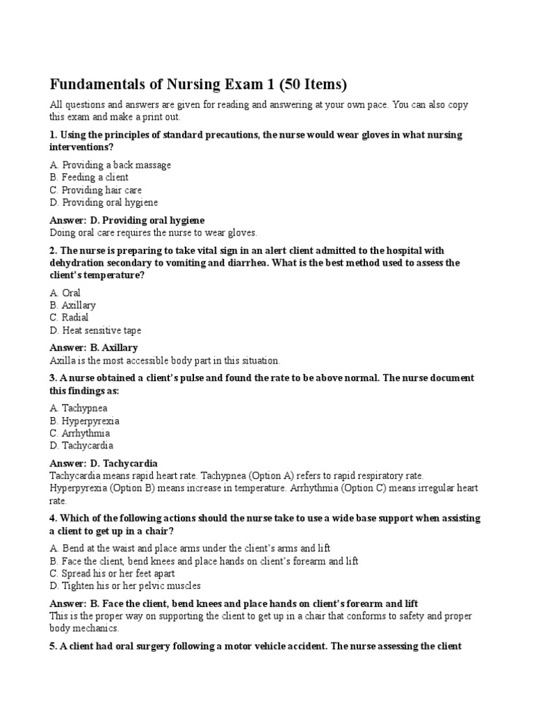 Fundamentals in Nursing | PDF | Atrium (Heart) | Blood