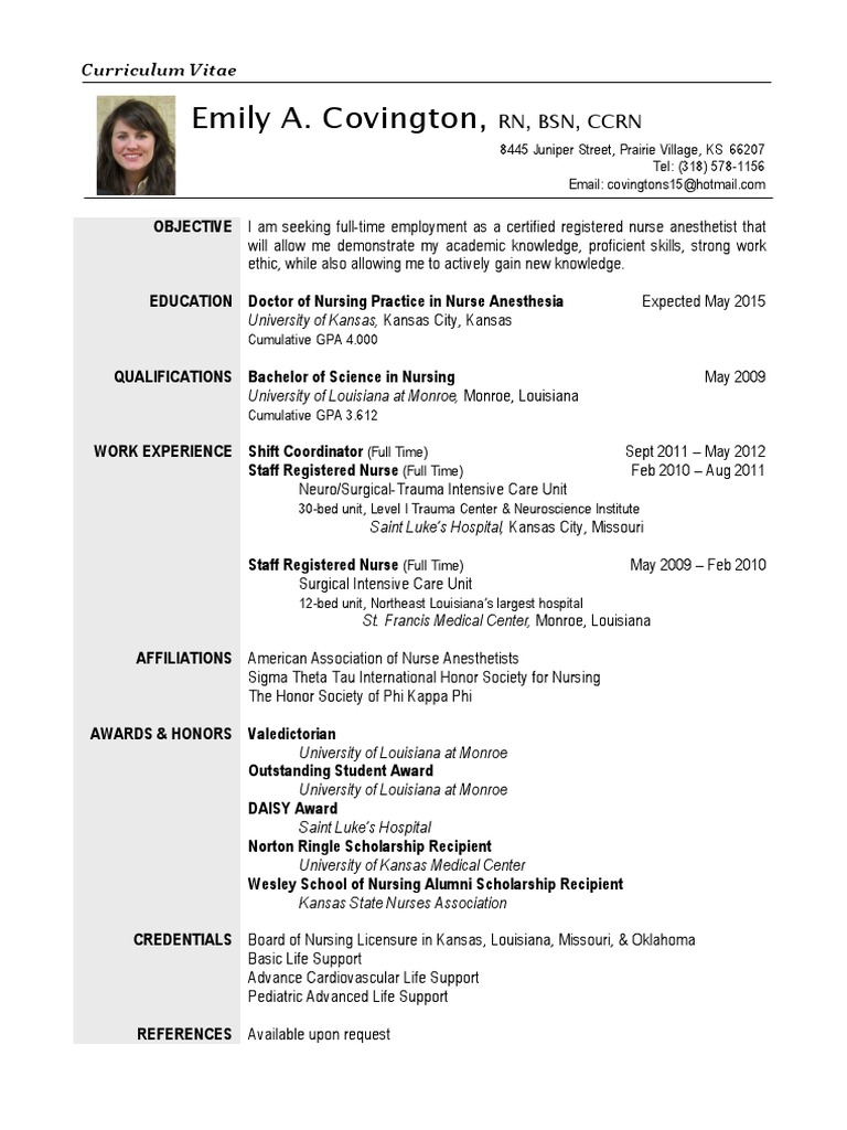 Emily Covington CV | PDF