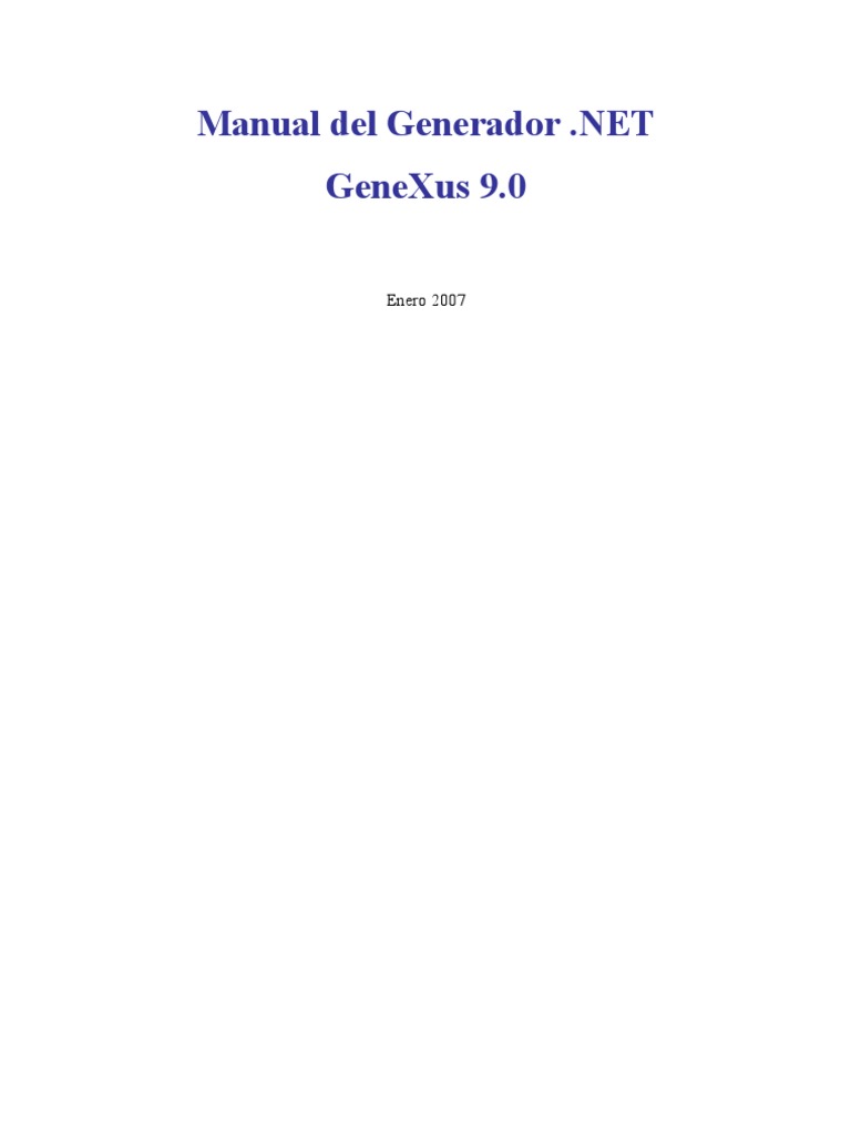Manual Del Generador Punto Net | PDF | .NET Framework | Active X Data Objects