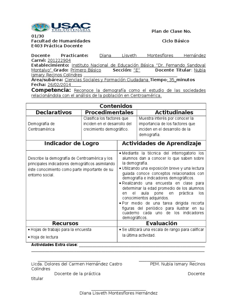 Plan de Clase Diario Bàsicos | PDF | Maestros | Educación primaria