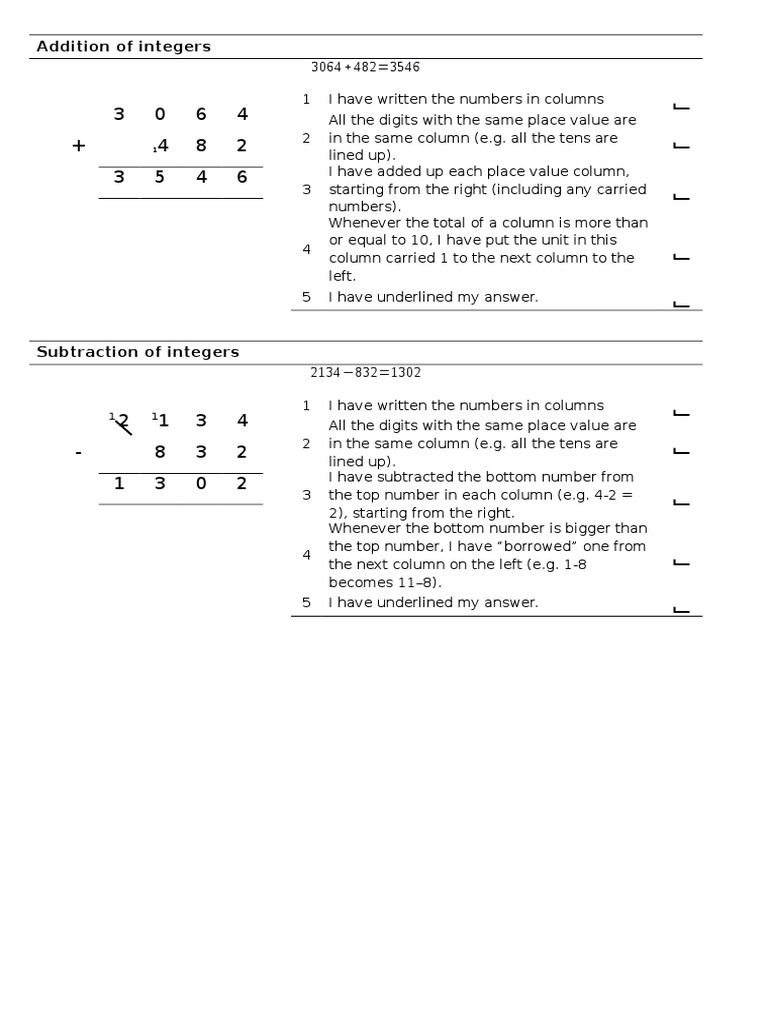 Examples of Success Criteria For Maths GCSE | PDF | Division ...