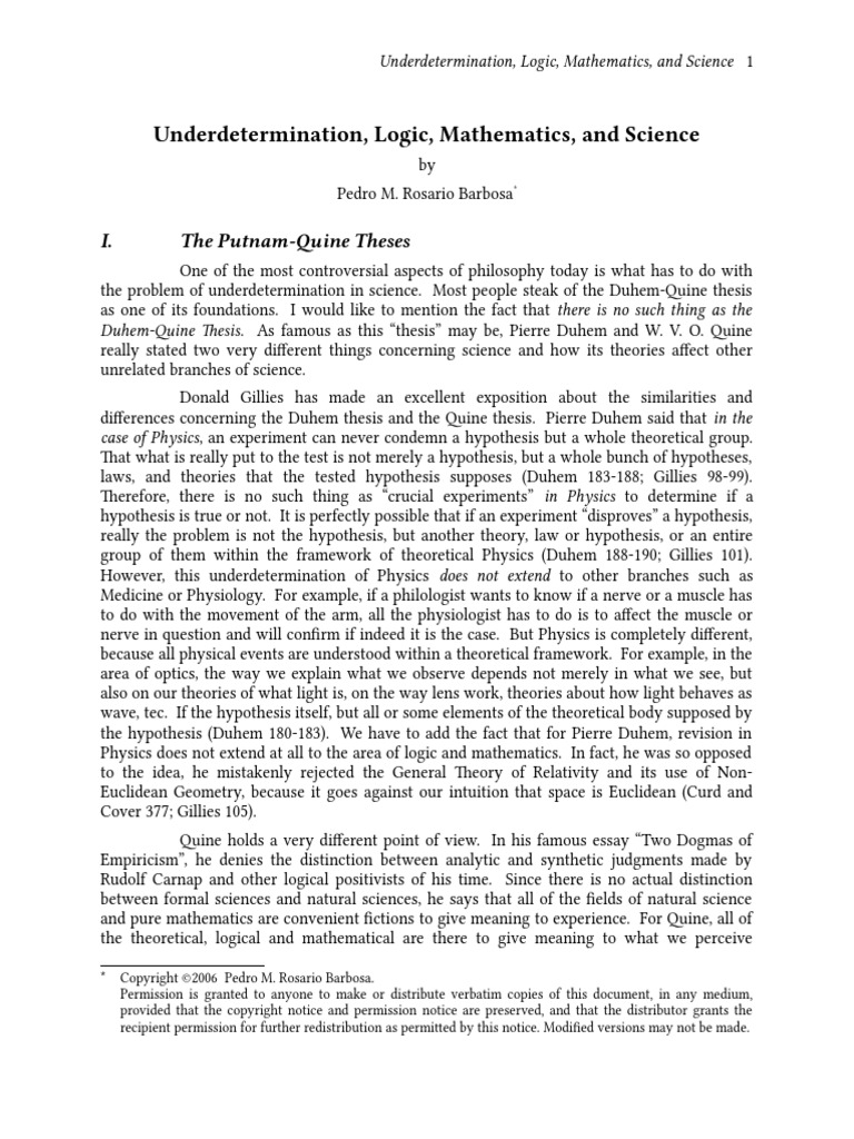 Underdetermination Logic Math | PDF | Logic | Teaching Mathematics