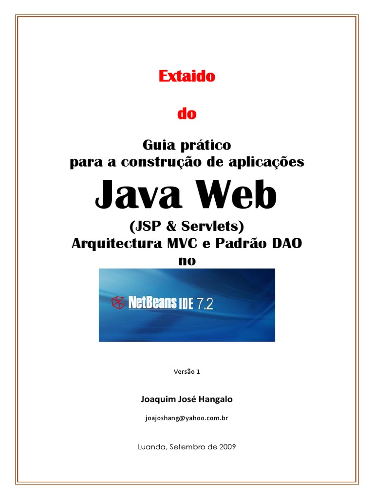CRUD Basico Com JSP Servlet MVC DAO | PDF | Modelo cliente – Servidor | Páginas do servidor Java