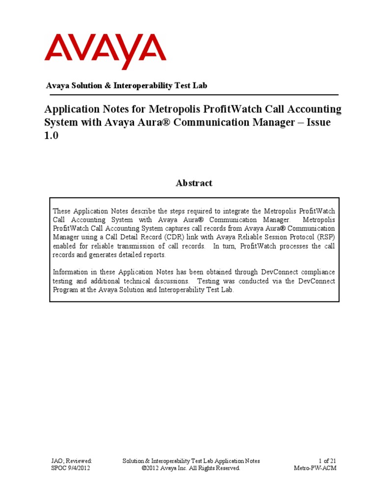 About CDR PDF | PDF | Session Initiation Protocol | Port (Computer Networking)