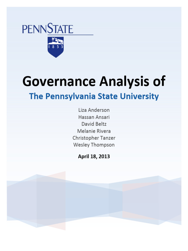 Penn State Governance Analysis | PDF | Pennsylvania State University ...