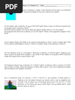 Buoyancy Problem Solutions | PDF | Buoyancy | Density