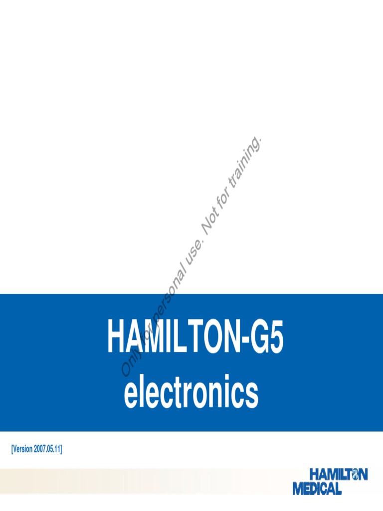Hamilton G5 Ventilation Unit Overview | PDF | Microprocessor | Embedded ...