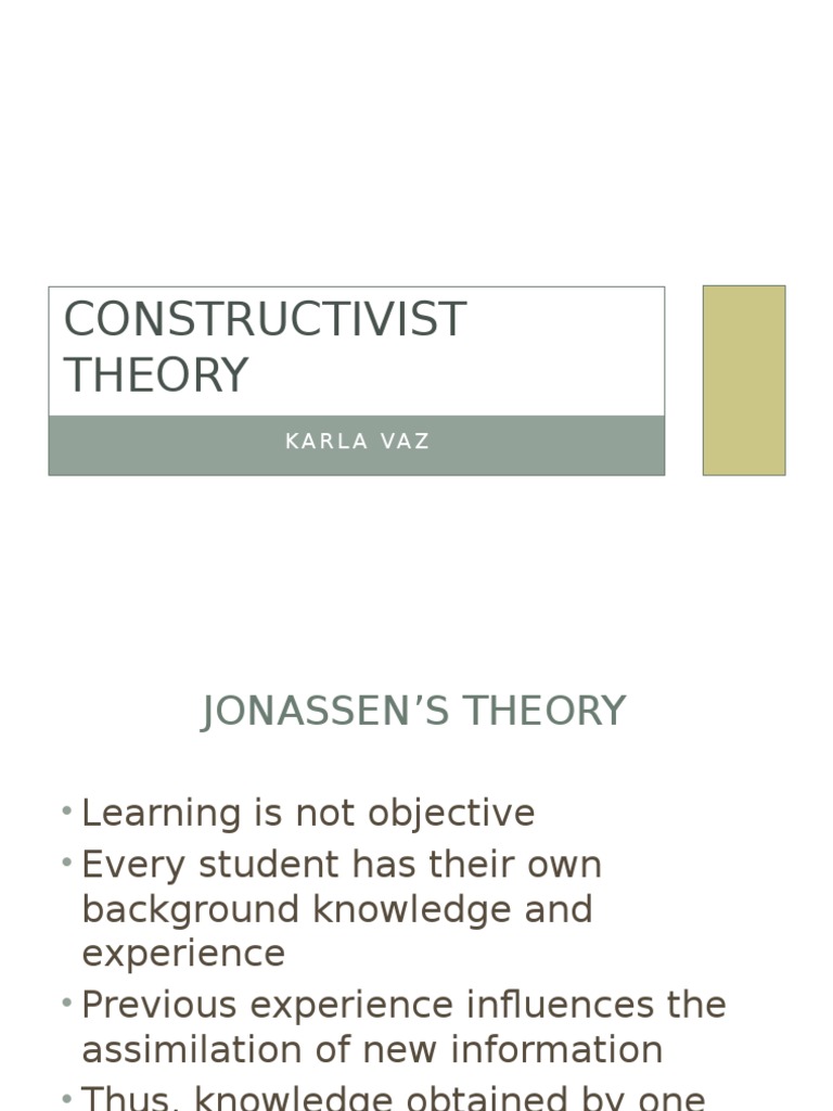 Constructivist Theory | PDF