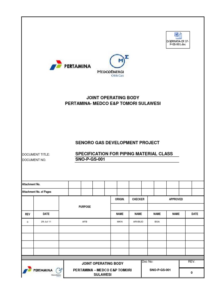 SNO P GS 001 Rev0 EPC General Requirement | PDF | Pipe (Fluid ...