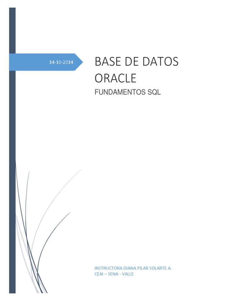 Fundamentos SQL Oracle | PDF | SQL | Datos de computadora