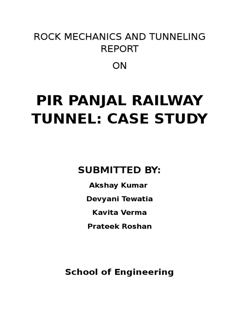 Rock Mechanics and Tunneling Report | PDF | Tunnel | Civil Engineering