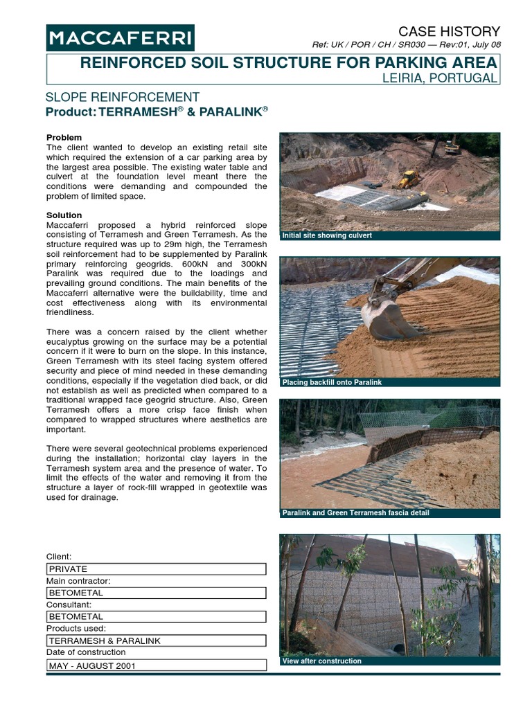 Terramesh & Paralink for Slope Reinforcement | PDF | Deep Foundation ...