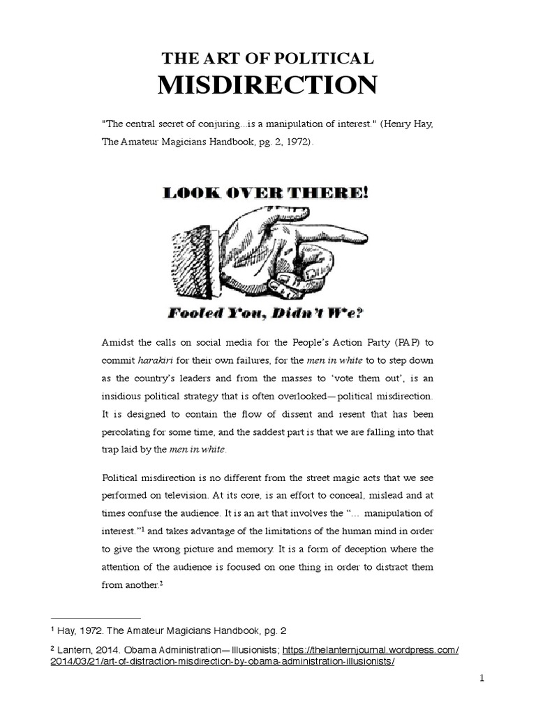The Art of Political Misdirection | PDF | Magic (Illusion) | Government