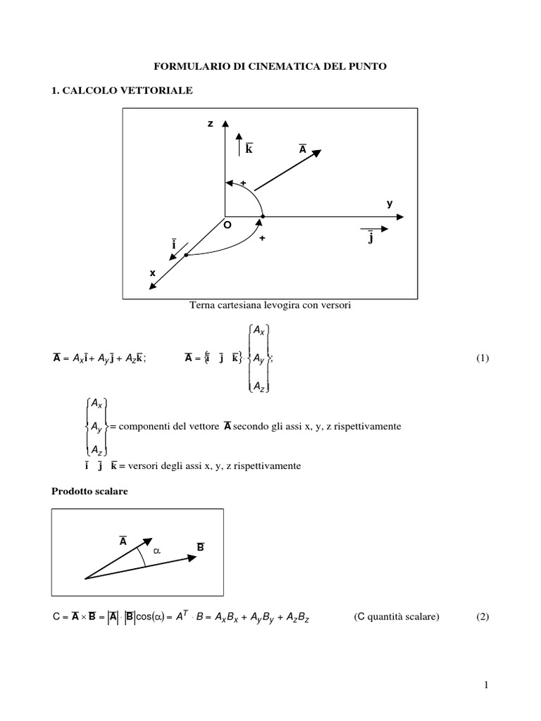 Formulario Cinematica PDF | PDF