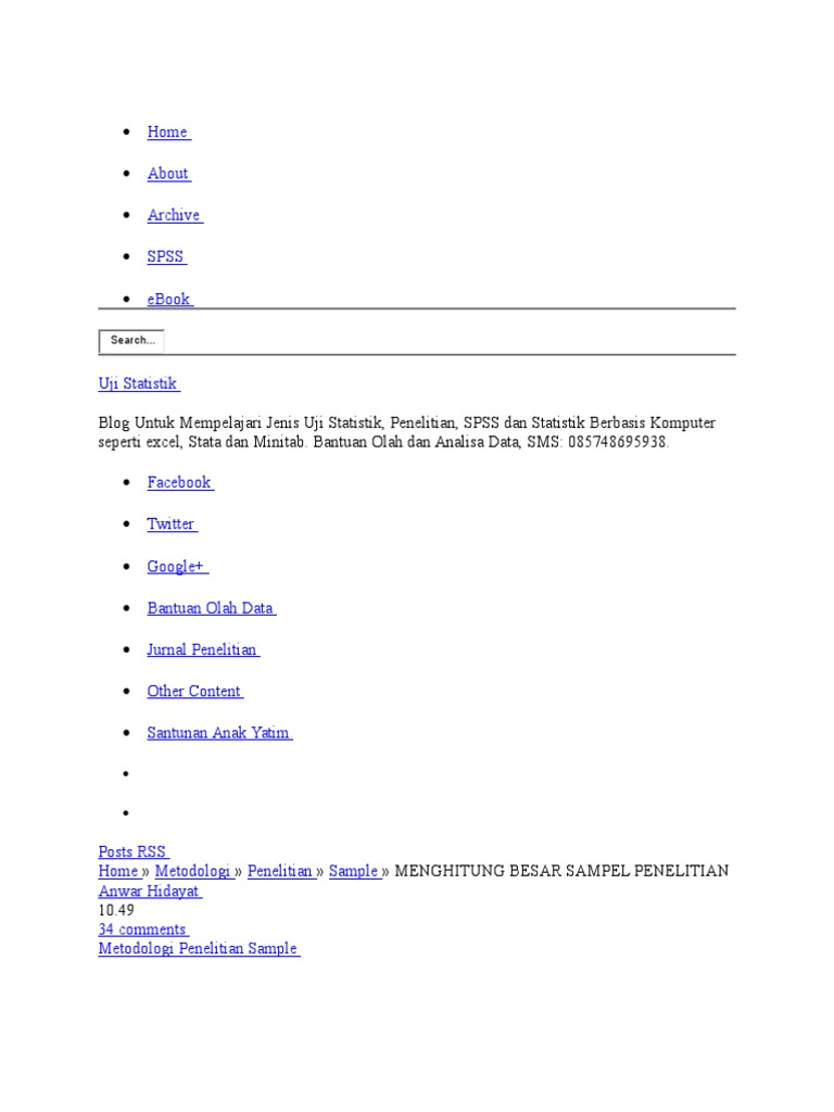 Contoh Rumus Case Control | PDF | Kesehatan Holistik