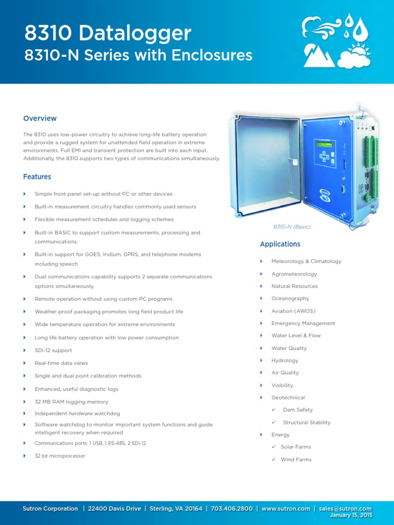 8310 Datalogger Overview and Specs | PDF | General Packet Radio Service ...