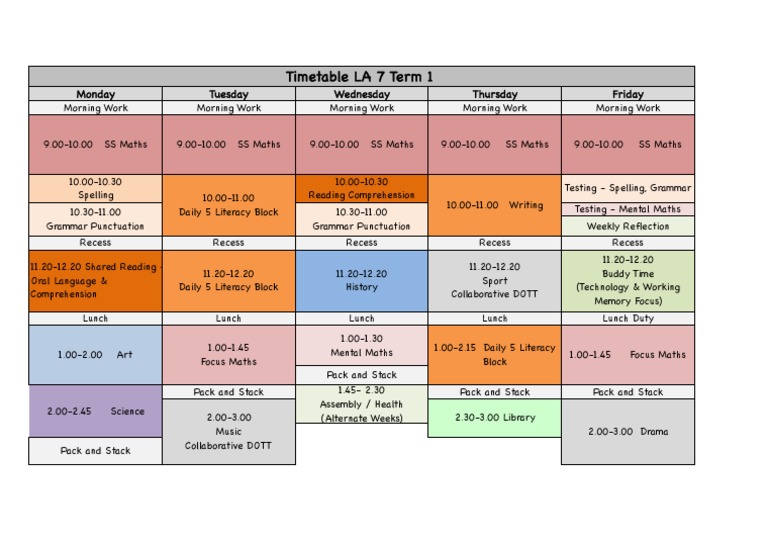 DWP Timetable Louise | PDF