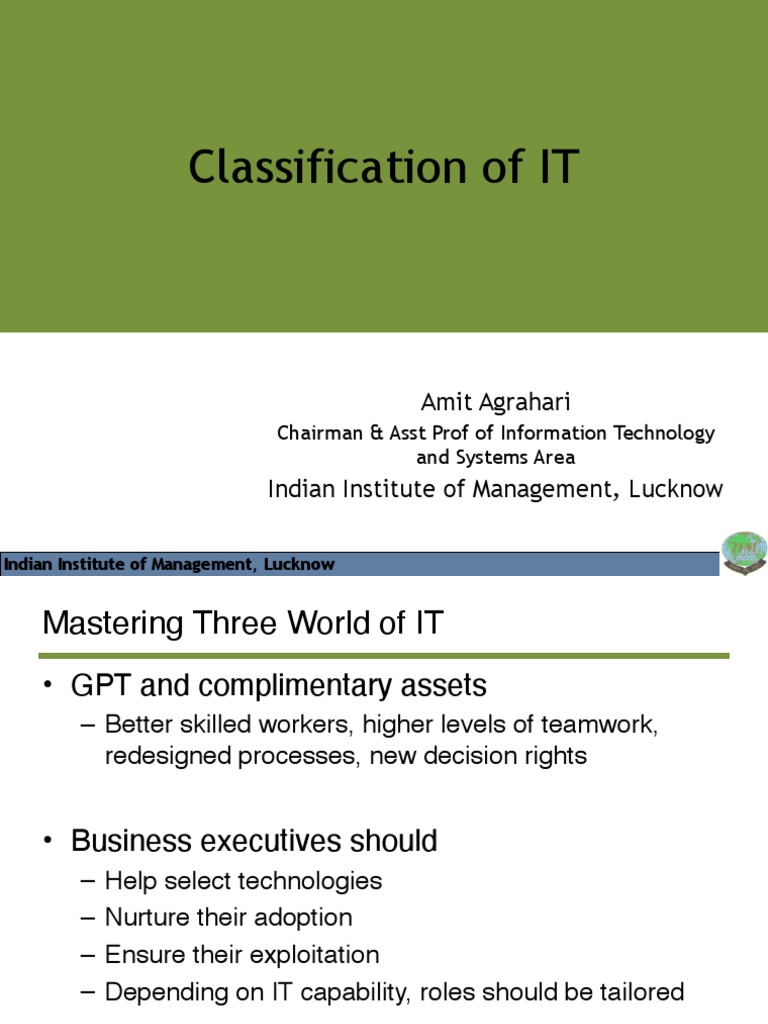 Classification of IT Systems | PDF