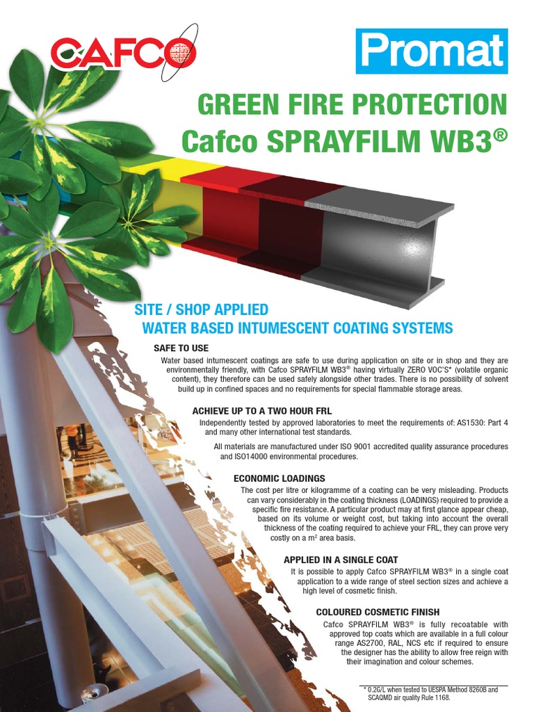 Cafco Sprayfilm WB3 | Volatile Organic Compound | Industries