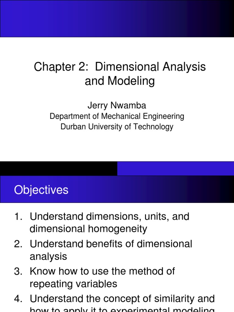 Dimensional Analysis in Fluid Mechanics | PDF | Mathematical Model ...