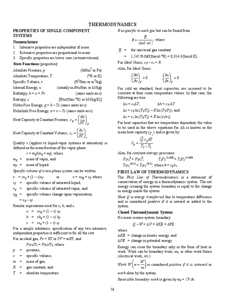 Thermodynamics Equations | Combustion | Phase (Matter)