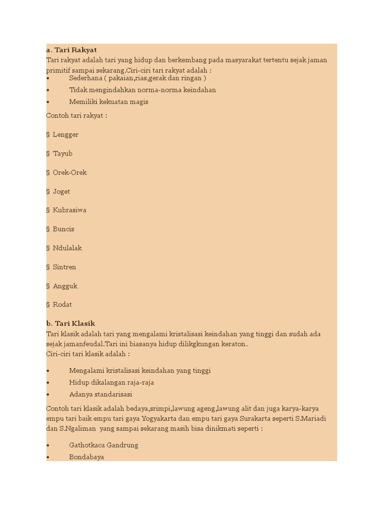 Tari Rakyat | PDF | Seni