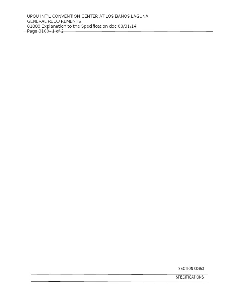 Specs DIVISION 1 Day4 | PDF | Specification (Technical Standard) | Concrete