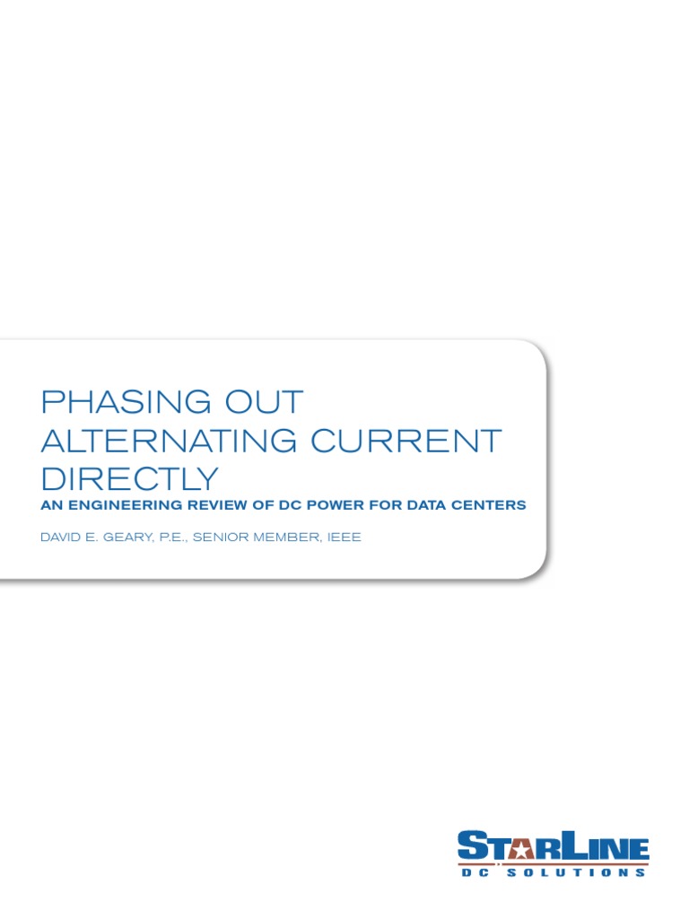 A Review of DC Power For Data Centers | PDF | Alternating Current ...