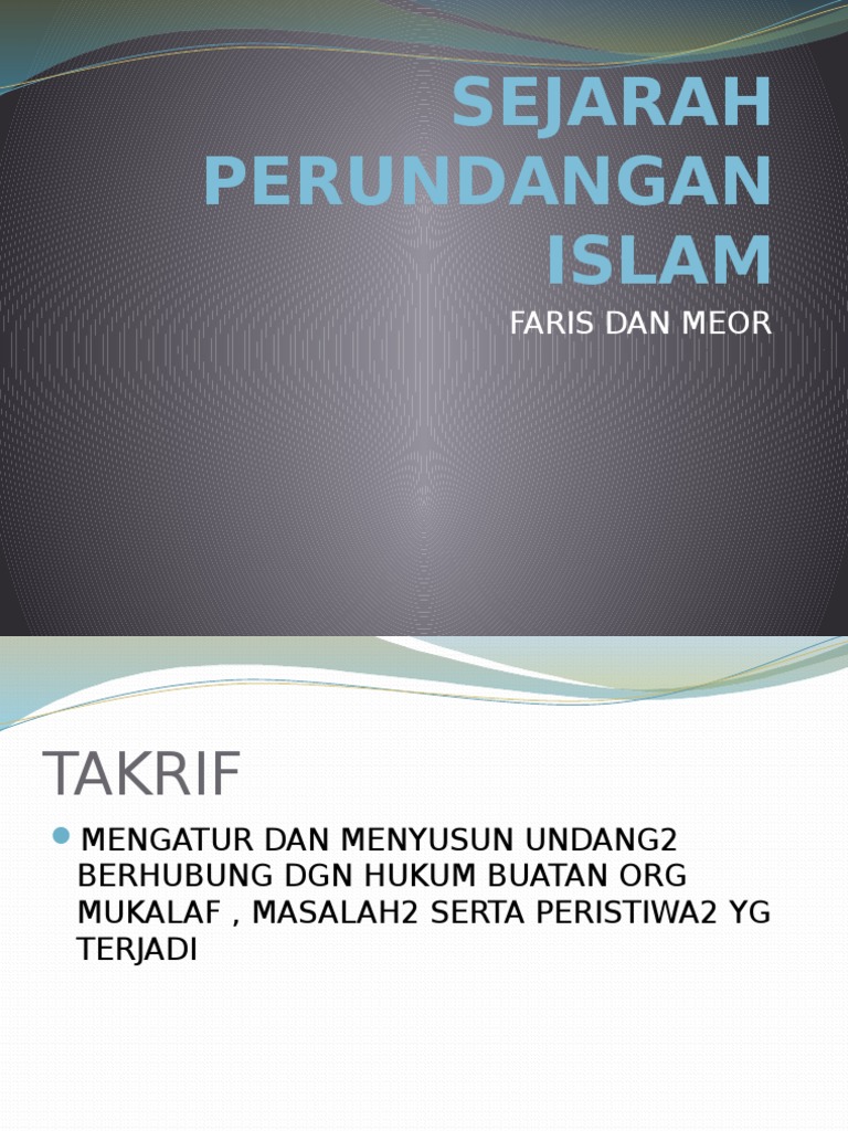 Sejarah Perundangan Islam | PDF