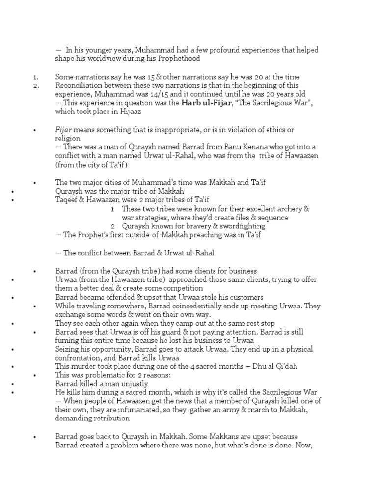 12 Fijar War | PDF | Muhammad | Mecca