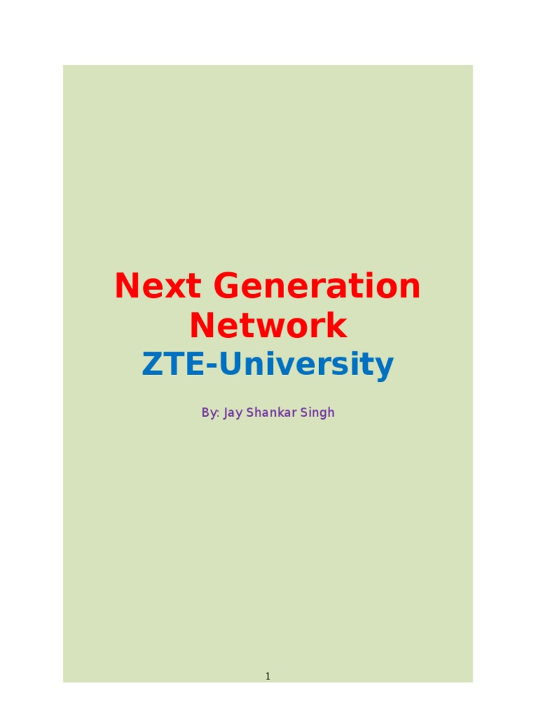 NGN Zte | PDF | Session Initiation Protocol | Public Switched Telephone Network