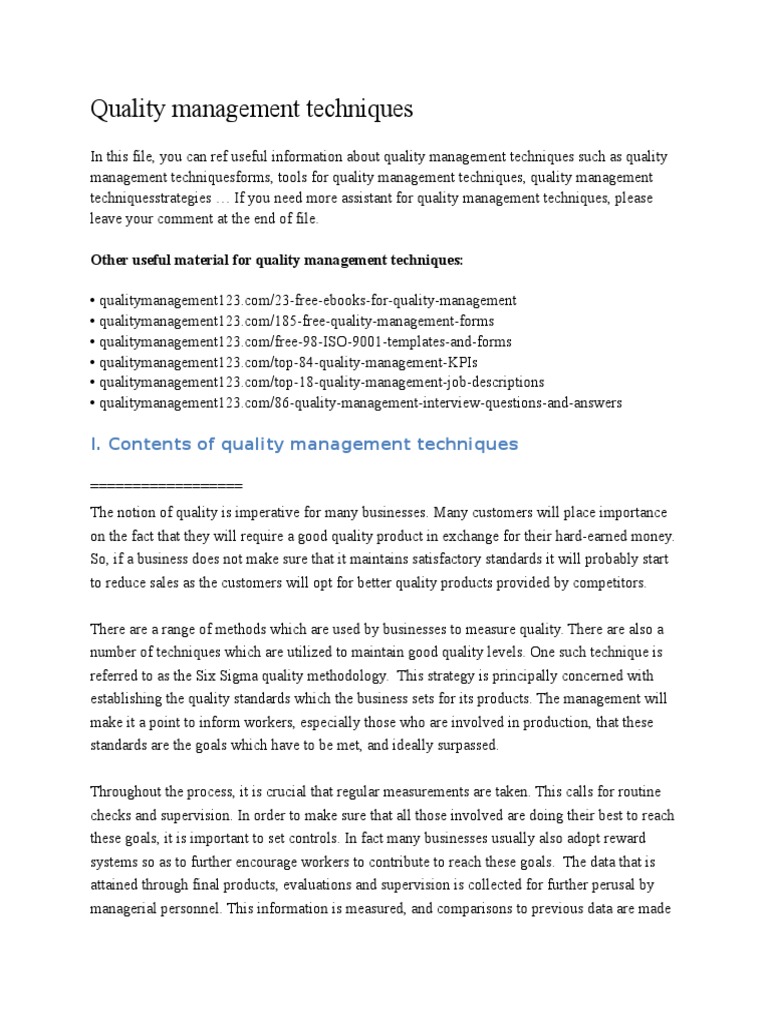 Quality Management Techniques | PDF | Scatter Plot | Histogram