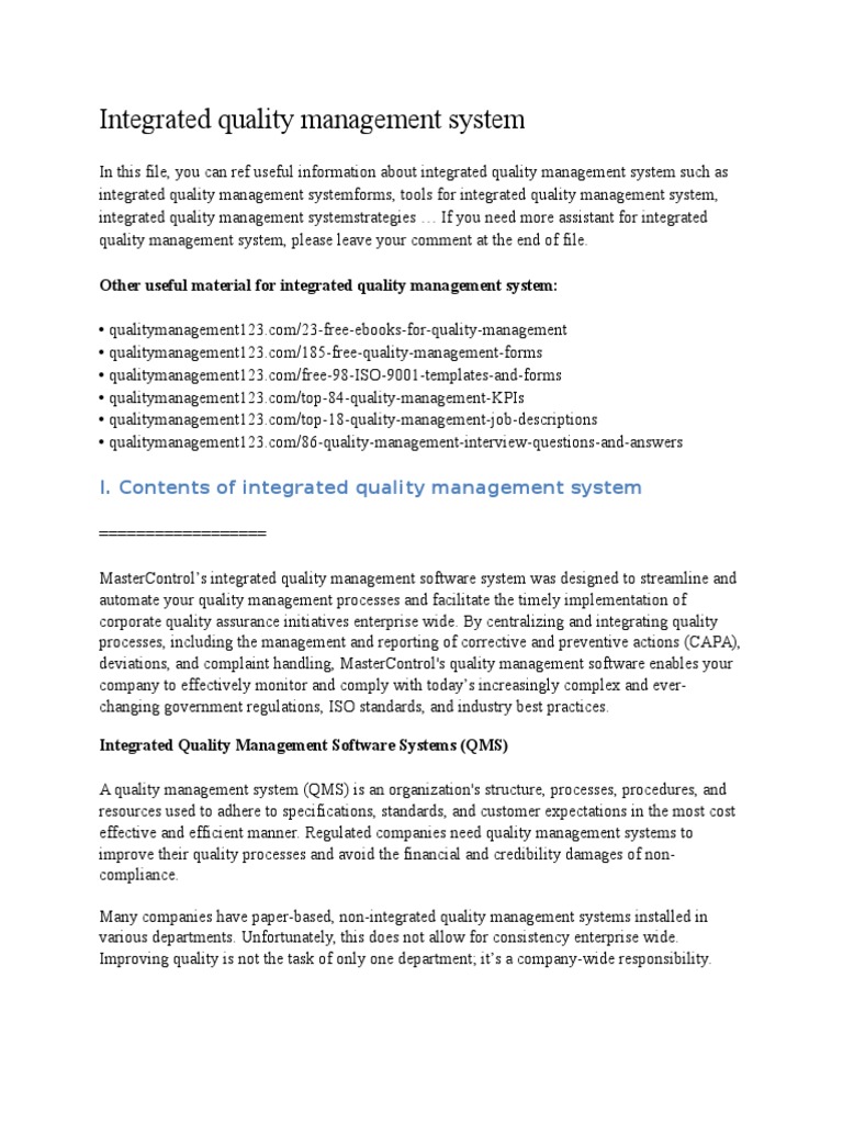 Integrated Quality Management System | Download Free PDF | Scatter Plot | Histogram