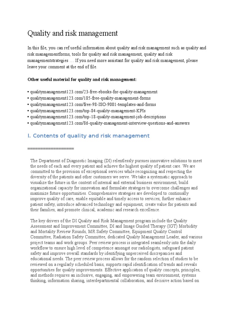 Quality and Risk Management | PDF | Scatter Plot | Histogram