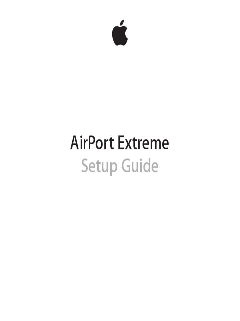 Airport Extreme 5th Gen Setup | PDF | Airport | Computer Network