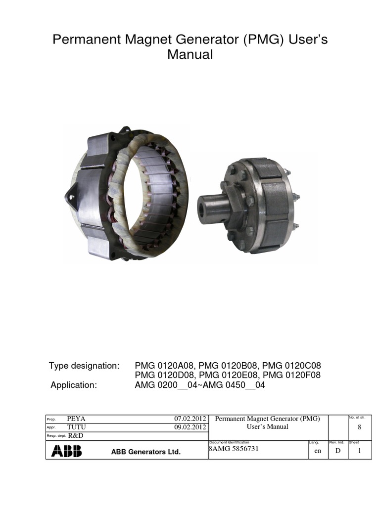 PMG User's Manual for ABB Generators | PDF | Technology & Engineering