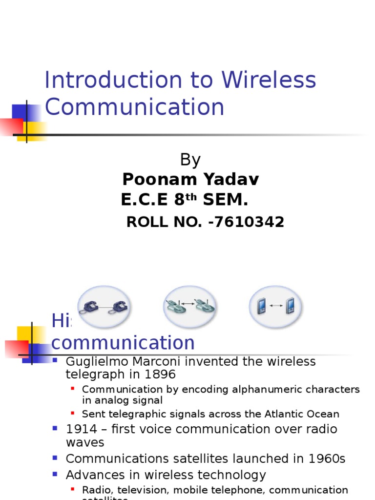 Overview of Wireless Communication Basics | PDF | Radio | High Frequency